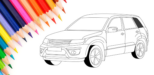 Car colouring game color paint Android App