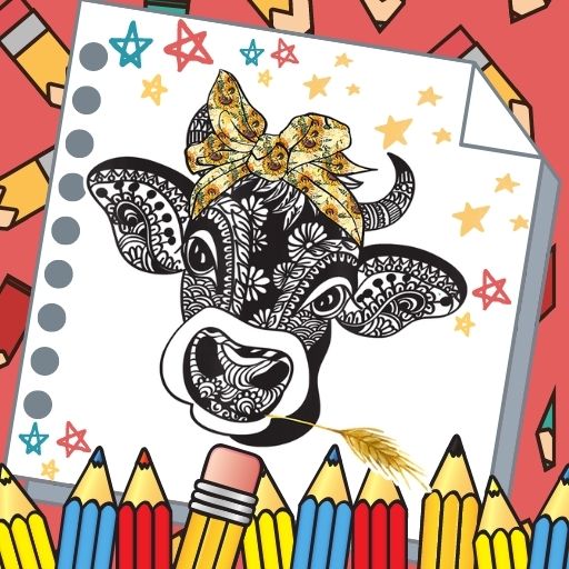 Cow Mandala Coloring Game for PC / Mac / Windows 11,10,8,7 - Free Download - Napkforpc.com