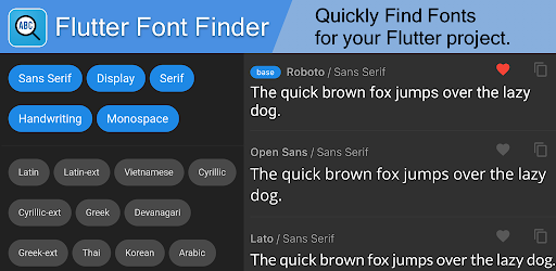 Flutter Font Finder Android App