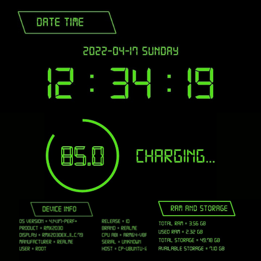 Digital clock & Mobile info for PC / Mac / Windows 11,10,8,7 - Free ...