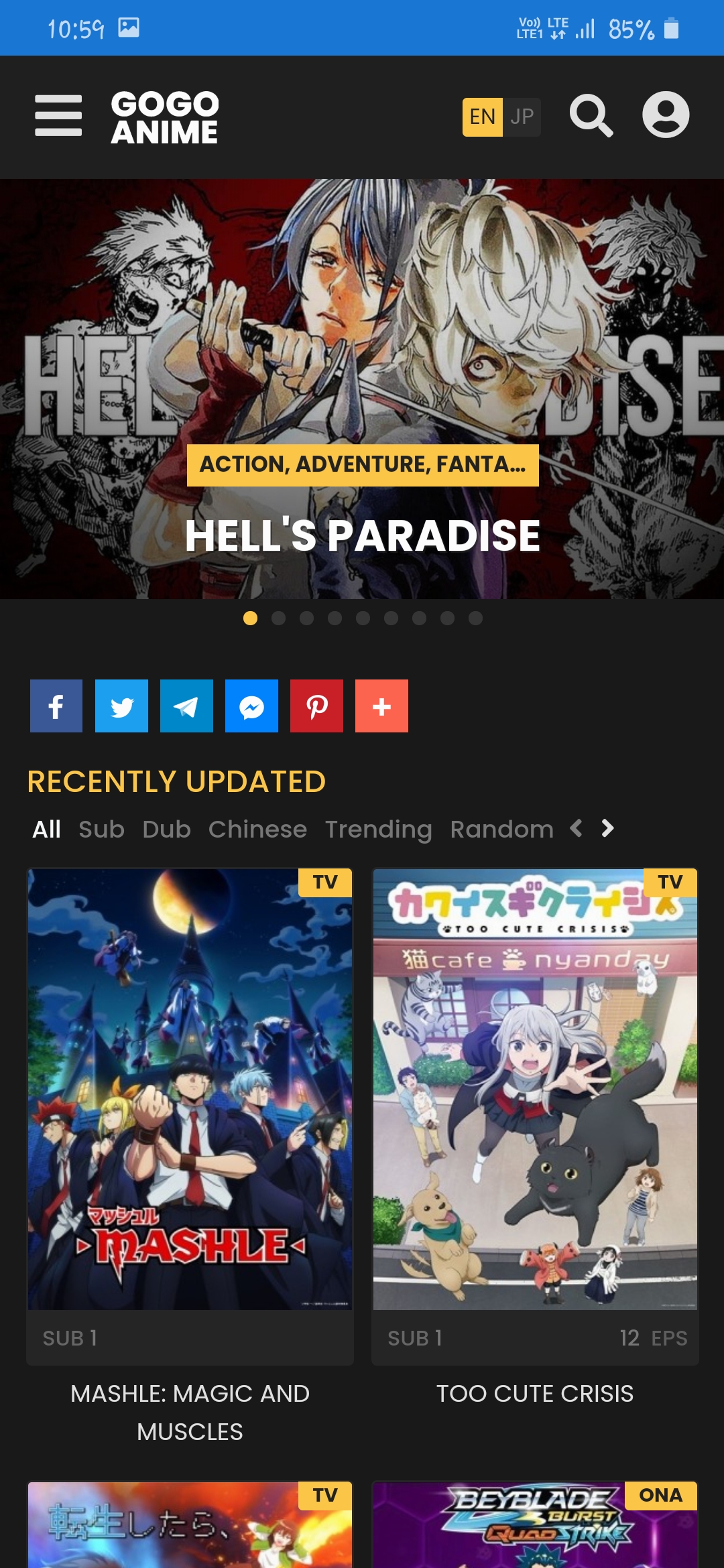 Descarga más juegos/aplicaciones similares a Gogoanime - Premium en tu PC.