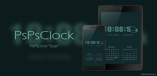 PsPsClock"Scan" Clock & Cal Android App