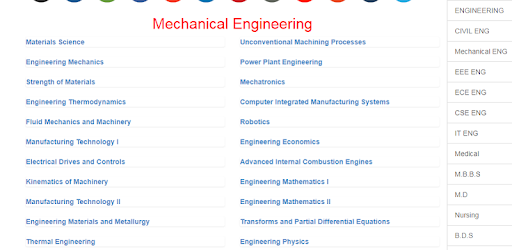 Mechanical Engineering study Notes Android App
