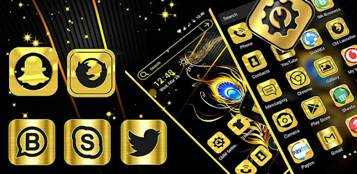Gold Feather Launcher Theme Android App