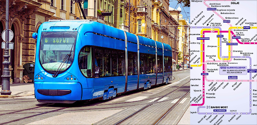 Zagreb tram Map 2023 Android App