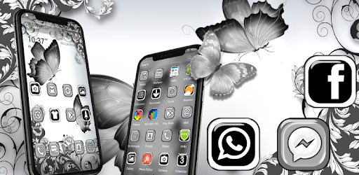 White Butterfly Launcher Theme Android App