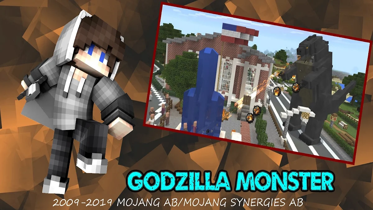 Mod Godzilla: Monster Boss Mob for MCPE