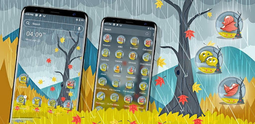 Autumn Rainy Theme Launcher Android App