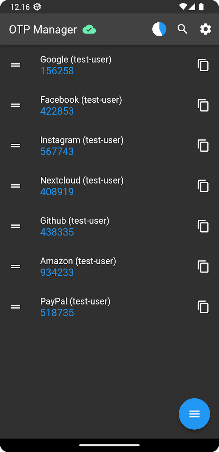 Téléchargez la version APK Android de Nextcloud OTP Manager