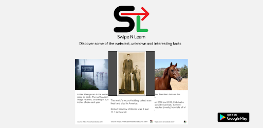 Swipe N Learn - the curiosity and knowledge app Android App