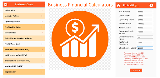 Business Financial Calculators Android App