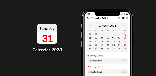 Calendar 2023 Android App