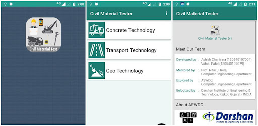 Civil Material Tester Android App