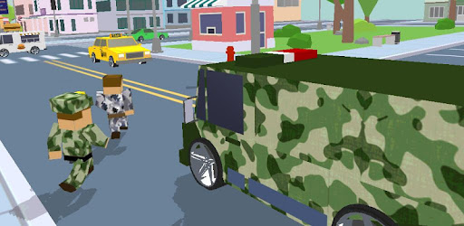 Blocky Army City Rush Racer Android App