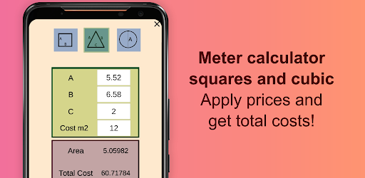 Square meters calculator - area calculator Android App
