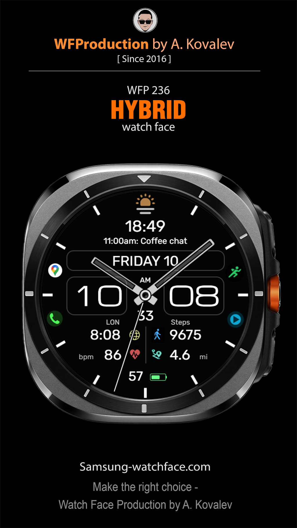 Baixar WFP 236 Hybrid watch face aplicativo para PC (emulador) - LDPlayer