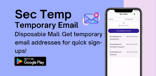 Sec Temp - Temporary Email Android App