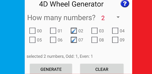 4D ToTo Lotto Wheel Generator Android App