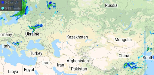 World Rain Map Viewer Android App