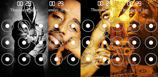 Tupac Pattern Lock Screen Android App