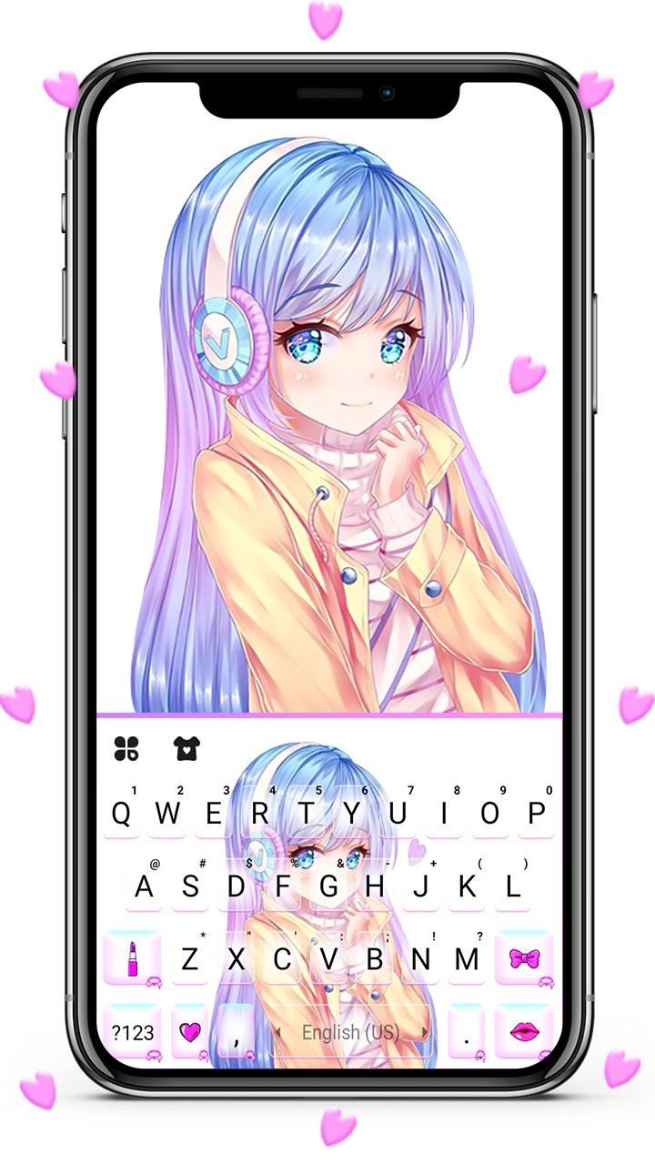 Downloaden & Spielen Pretty Anime Girl Tastaturhint auf PC(Emulator)