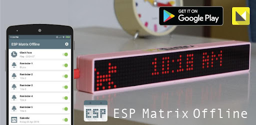 ESP Matrix Offline - a DIY Dot Matrix Clock (JWS) Android App
