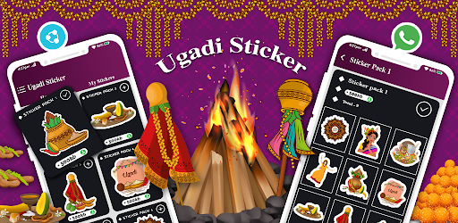 Animated Ugadi WAStickers Android App