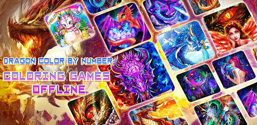 Dragon color by number: Coloring games offline Android App