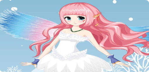Beautiful winter snow fairy