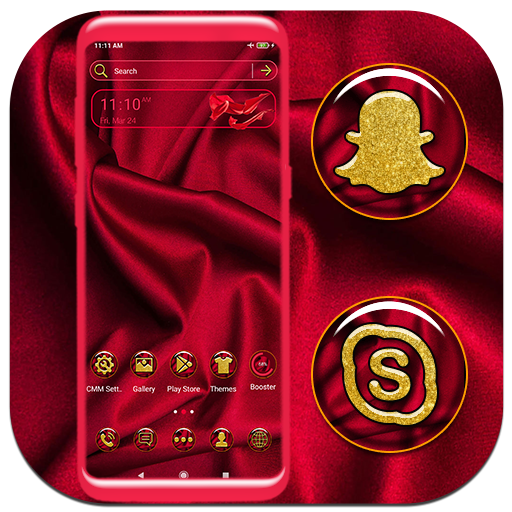 Red Silk Launcher Theme for PC / Mac / Windows 11,10,8,7 - Free ...