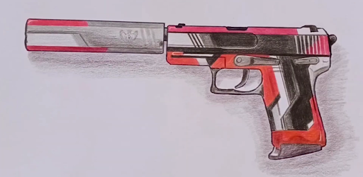 How to draw weapons standoff instructions Android App