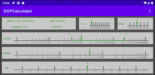 DOF Calculator Android App