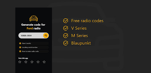 Ford Radio Code Calculator Android App