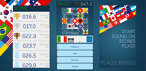 Flag Bingo - Random Flag Quiz Android App