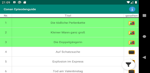 Conan Episodenguide Android App