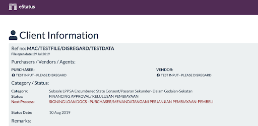 eStatus Client Android App