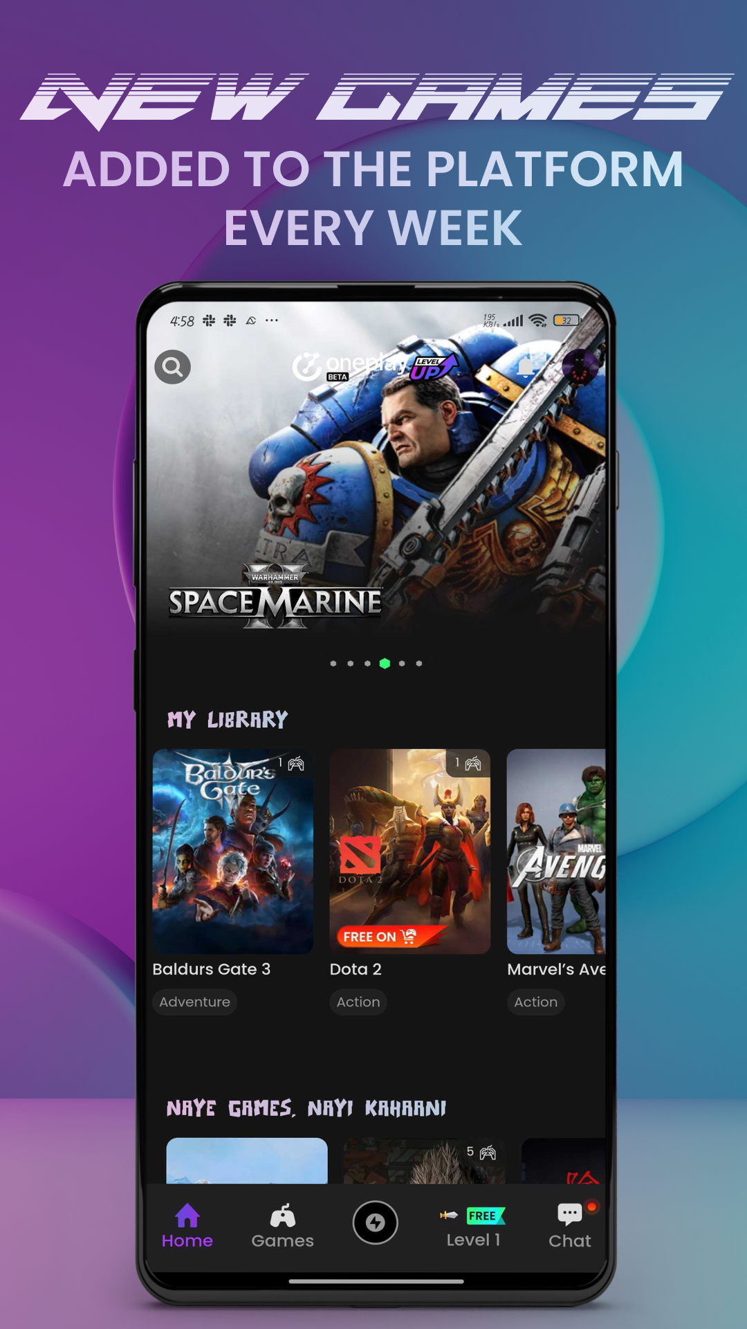 Download and Run OnePlay Cloud Gaming on PC for Free
