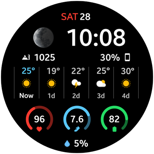 IV2 Digital Watch Face for PC / Mac / Windows 11,10,8,7 - Free Download - Napkforpc.com