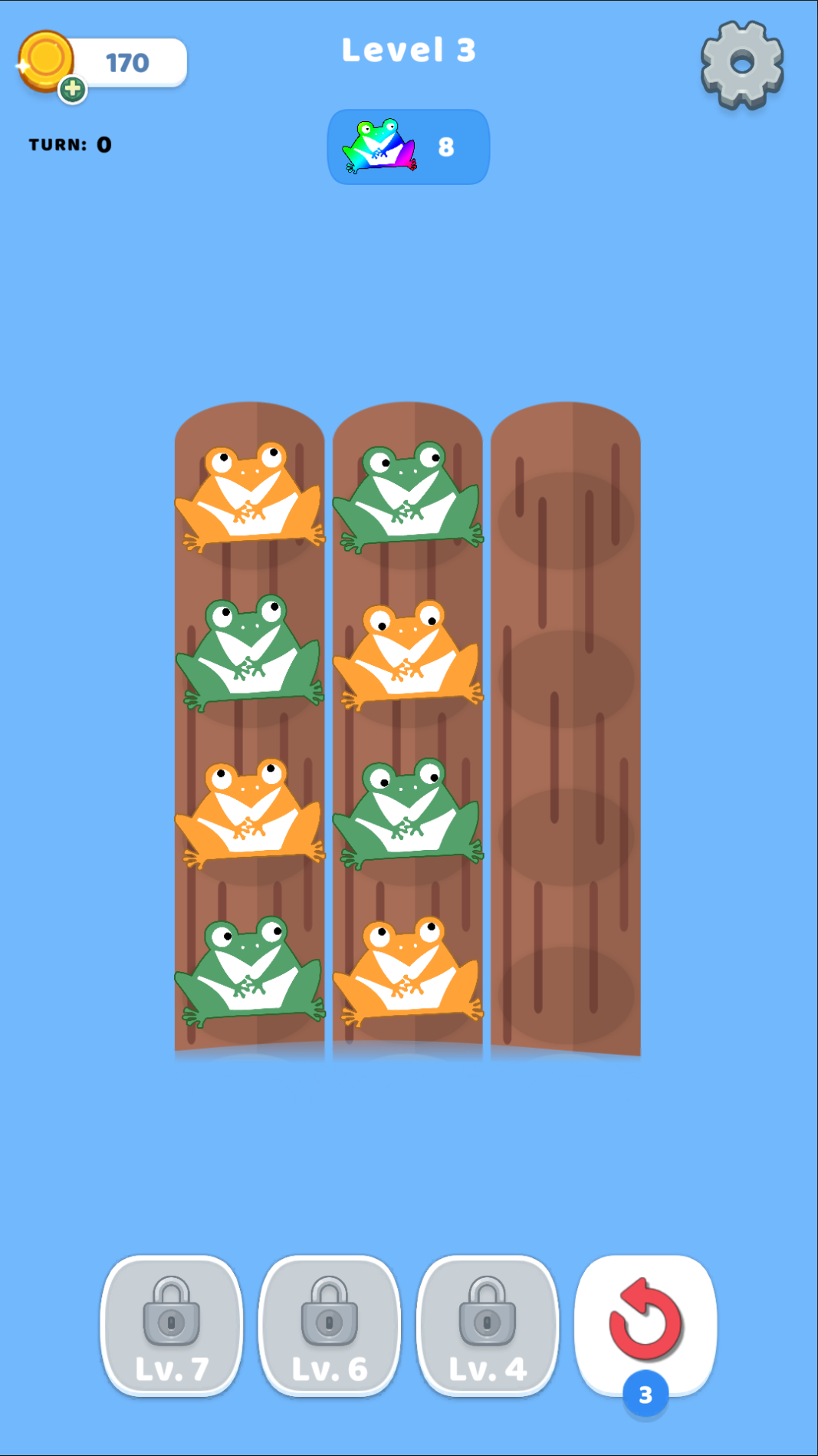 Download and Play Frogs on Logs: Sorting Game on PC (Emulator)