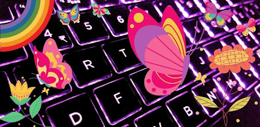 Neon Butterfly Keyboard Themes Free Android App