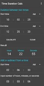 Time Duration Calc Apps on Google Play