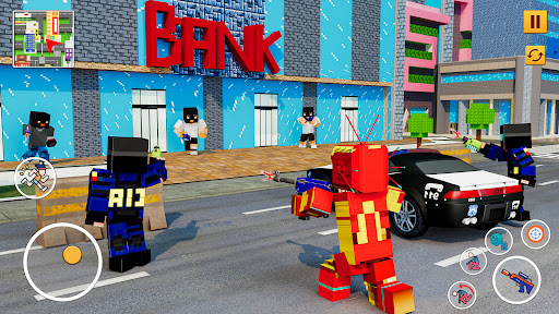 下載 & 暢玩Block Wars: Robot Superhero 3D電腦版（模擬器）