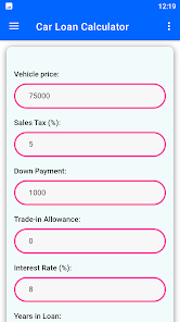 Car Loan Calculator Google Play de Uygulamalar