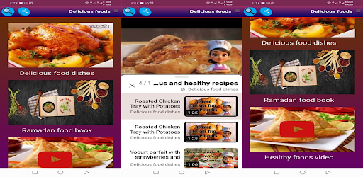 Delicious food dishes Android App