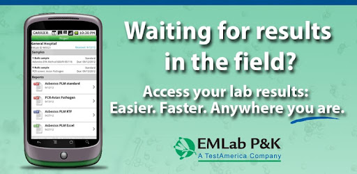 EMLab P&K LabServe® Mobile Android App