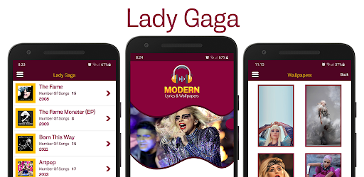Lady Gaga Lyrics & Wallpapers Android App
