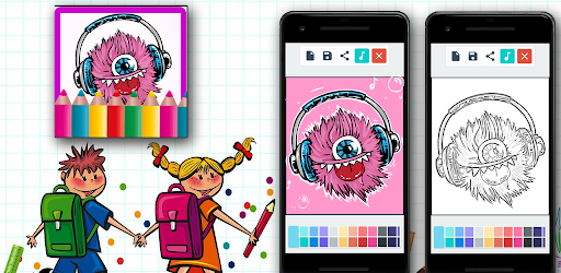 Coloring Games Cute Monster Android App