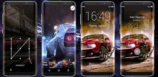 Super Racer Car Lock Screen Wallpaper Android App
