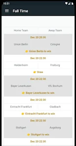 Full time score prediction store