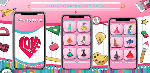 How to Draw Dress Step by Step Android App